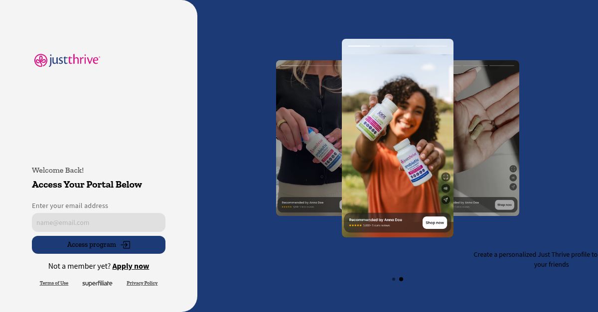 Just Thrive | Portal